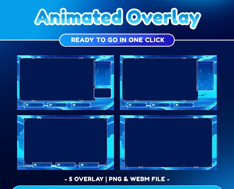 Night of the Ocean Animated Stream Pack for Twitch, Youtube, Twitch ...