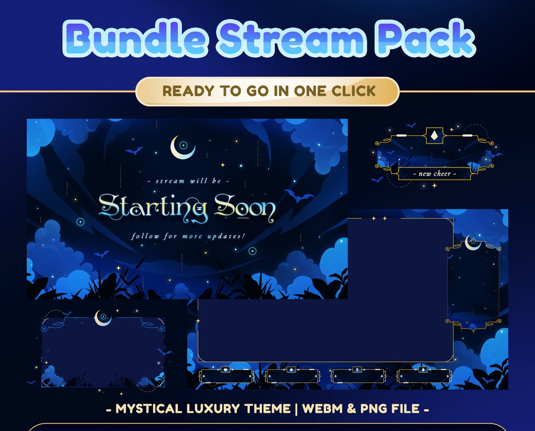 Moonbeam Garden Animated Stream Pack for Twitch, Youtube, Halloween Twitch Overlay, Horror Theme ...