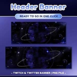 Cosmic Symphony Animated Stream Pack for Twitch, Youtube | Galaxy Theme ...