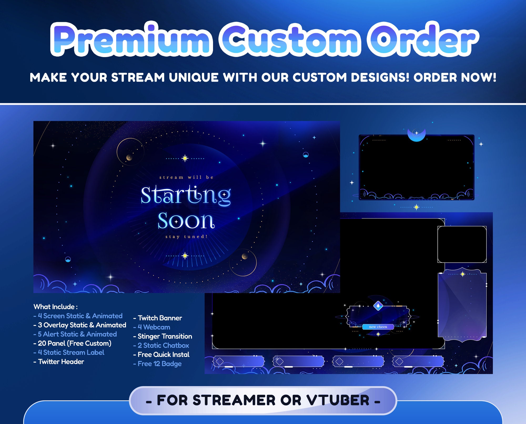 Premium Custom Order Custom Pack Stream Overlay Pack Custom Panel ...