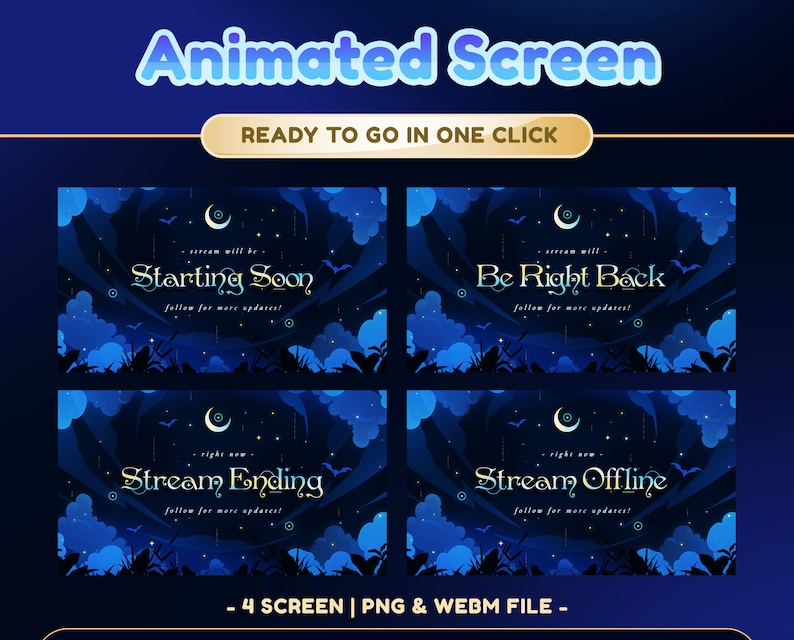 Moonbeam Garden Animated Stream Screen for Twitch,youtube, Kick, Screen ...