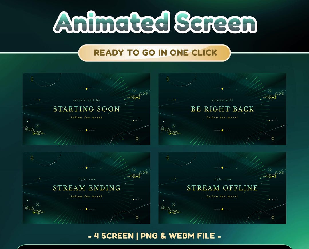 Celestial Esclipe Animated Stream Screen for Twitch, Youtube, Dark Mode ...