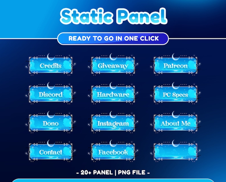 Night of the Ocean Static Stream Panel for Twitch, Youtube, Twitch ...