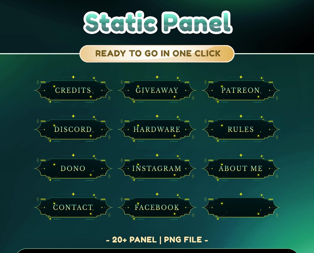 Celestial Esclipe Static Panel for Twitch, Youtube, Dark Static Panel ...