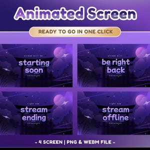 Japan Night Animated Stream Screen for Twitch, Youtube, Twitch Overlay ...