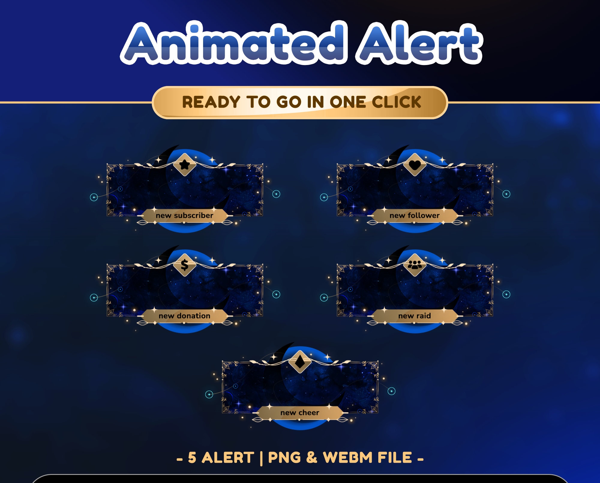 Mystical Luxury Animated Stream Overlay for Twitch, Youtube Elegant ...