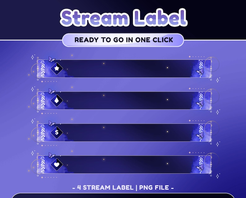 Mystic Night Animated Stream Overlay for Twitch, Night Theme Twitch ...
