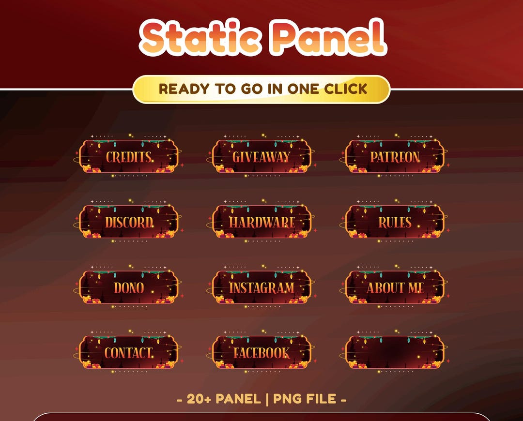 Christmas Festive Static Stream Panel for Twitch, Youtube, Christmas ...