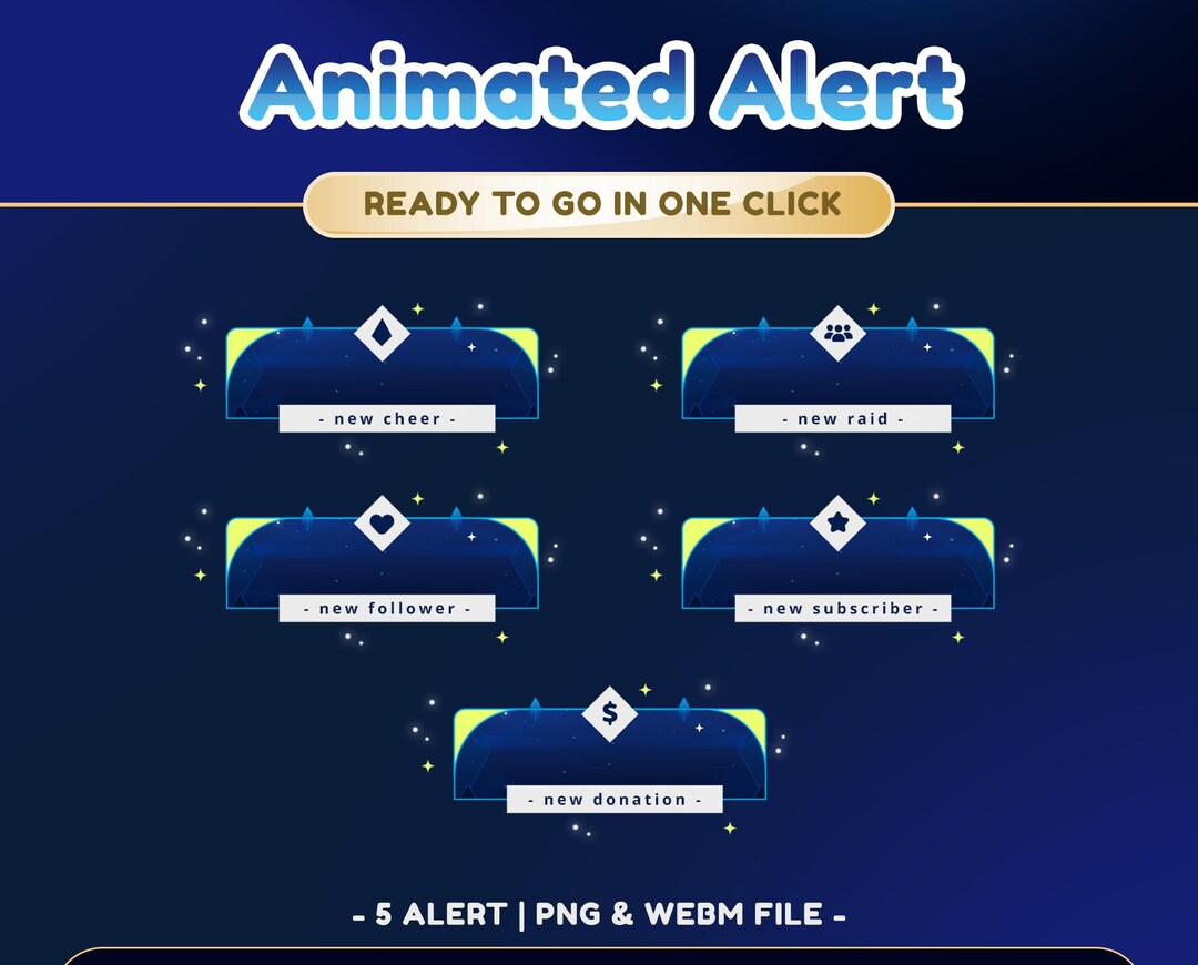 Crystal Gate Animated Stream Alert for Twitch, Youtube, Glowing Alerts ...