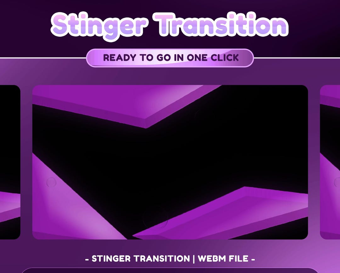 Violet Shimmer Animated Stinger Transition for Twitch, Youtube ...