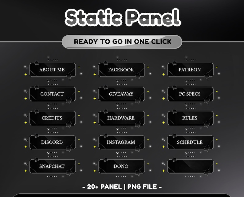 Blackstar Orbit Static Stream Panel, Youtube Stream, Kawaii Theme ...