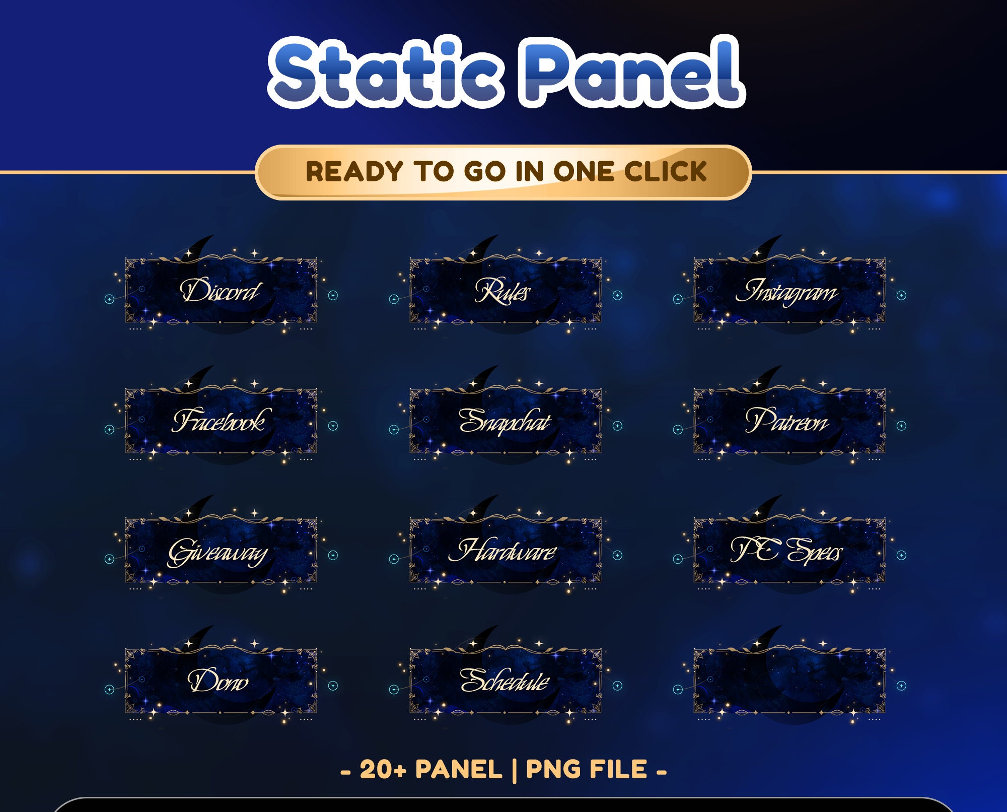 Mystical Luxury Animated Stream Overlay for Twitch, Youtube Elegant ...