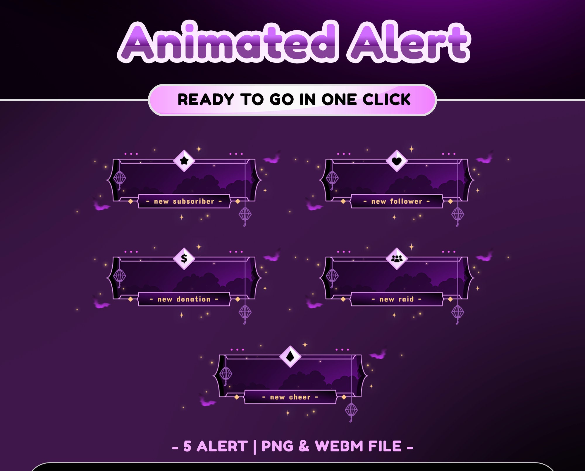 Shadowland Sanctuary Animated Stream Pack for Twitch, Youtube | Haunted ...