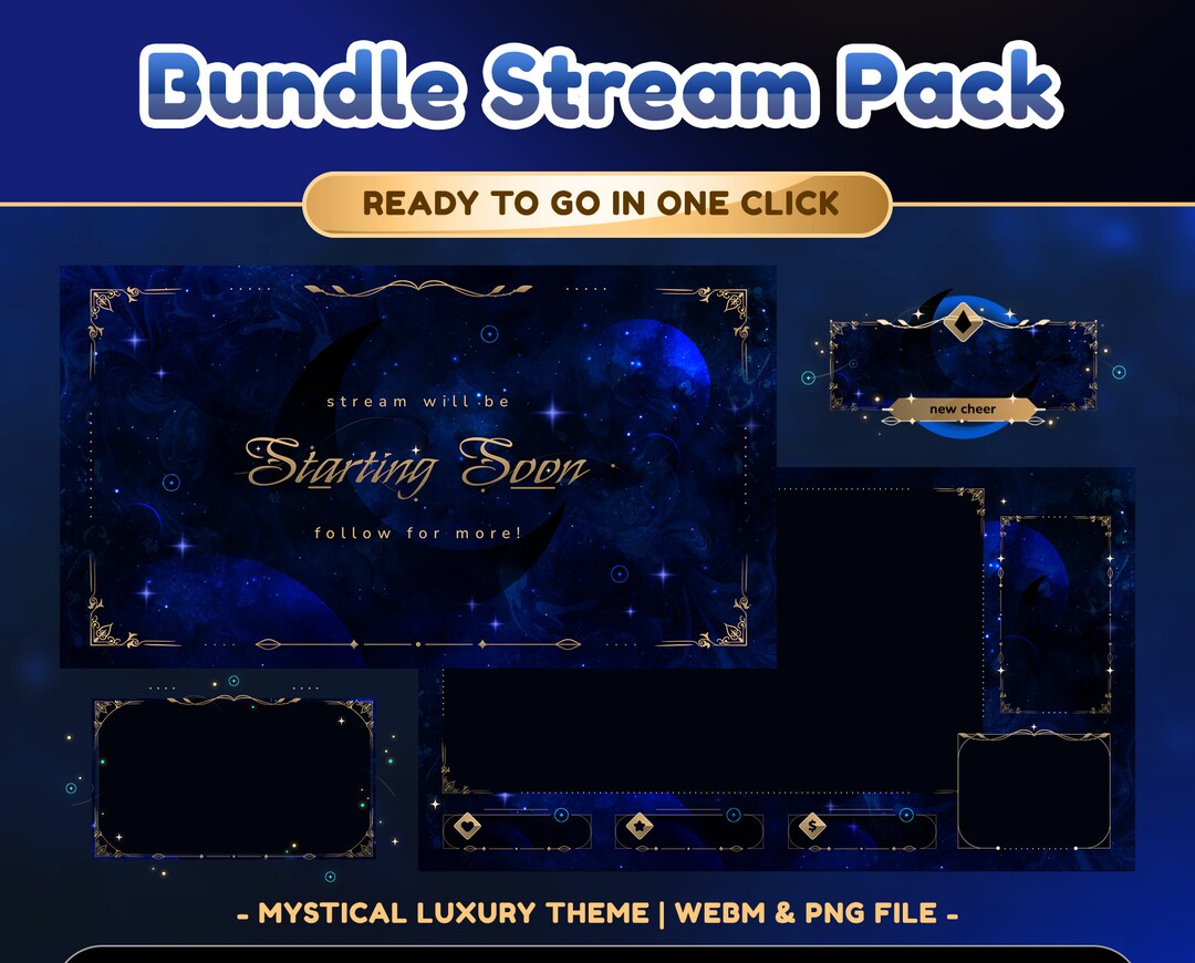 Mystical Luxury Animated Stream Overlay for Twitch, Youtube | Elegant ...