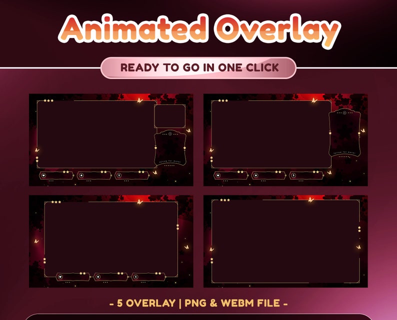 Sakura Glimmer Animated Stream Pack for Twitch, Youtube | Japan Theme ...