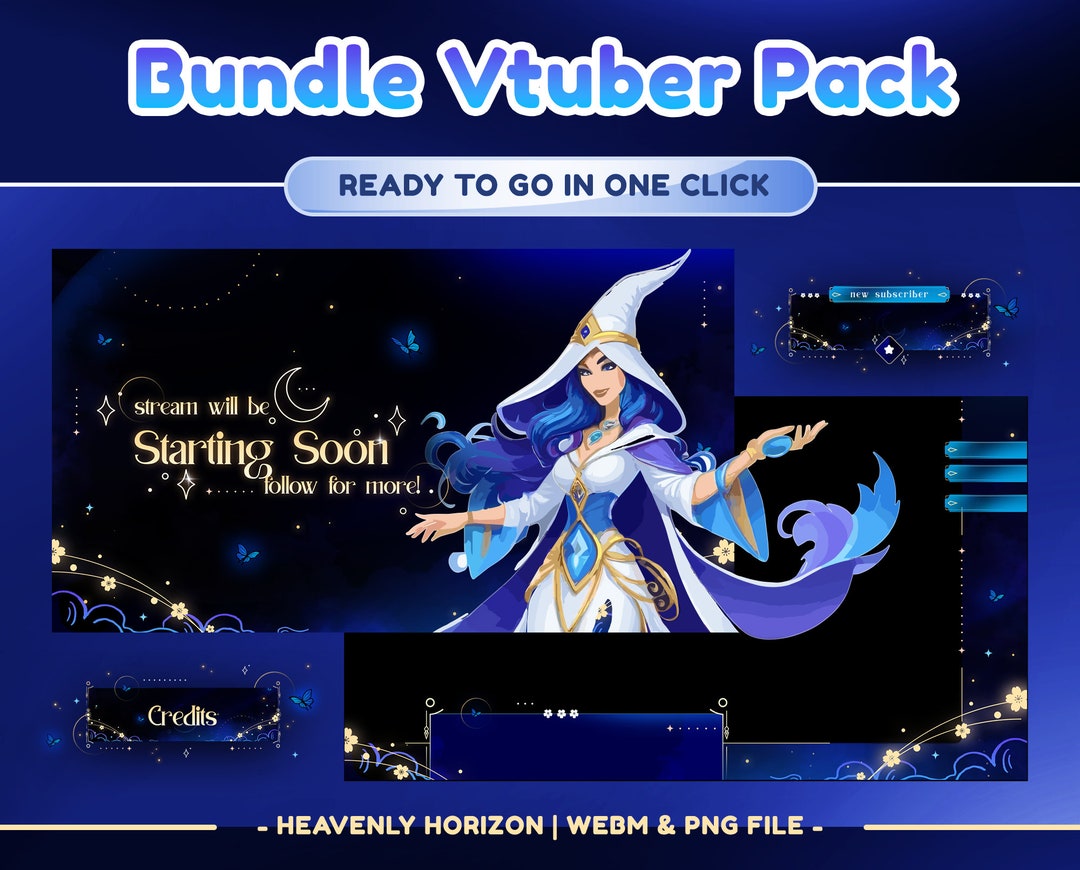 Heavenly Horizon Animated Vtuber Overlay for Twitch, Youtube ...