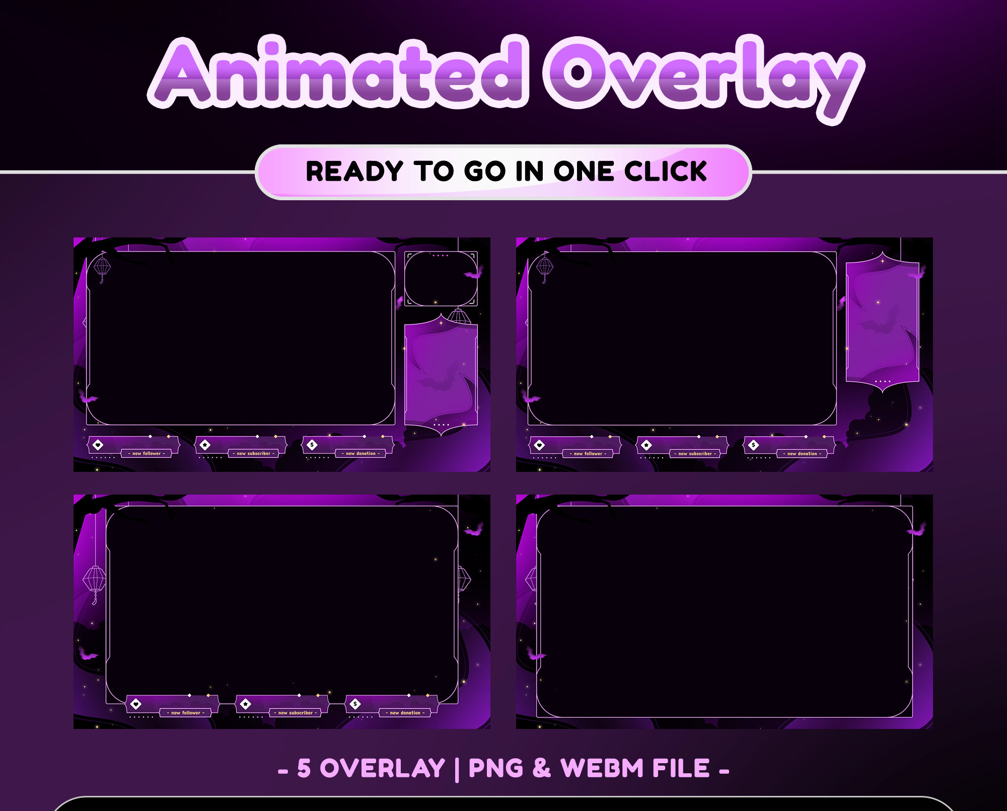 Shadowland Sanctuary Animated Stream Pack for Twitch, Youtube | Haunted ...