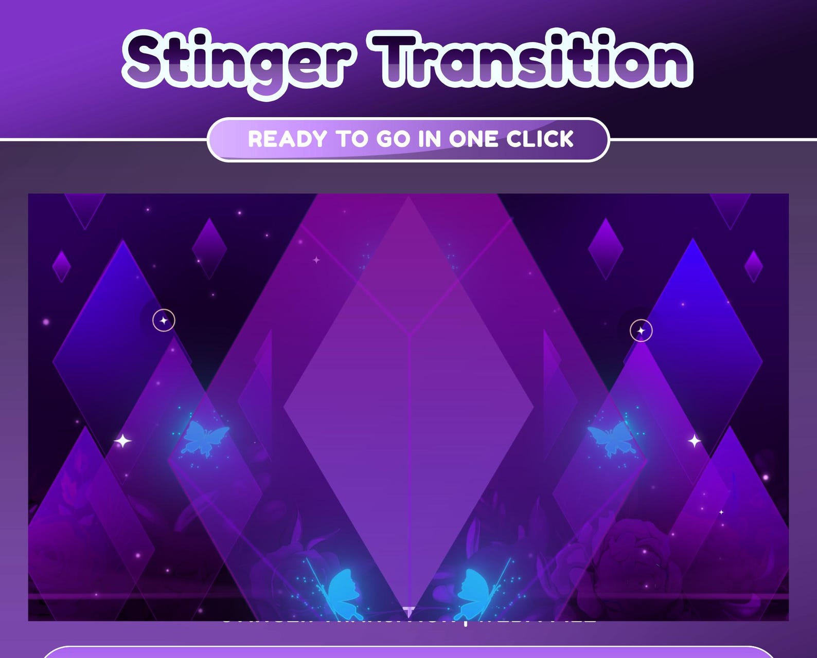Magical Twilight Animated Stream Pack for Twitch, Purple Stream Overlay ...