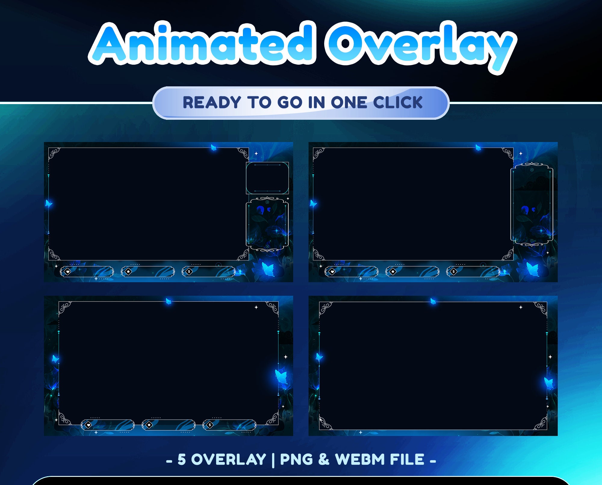 Luminous Garden Animated Stream Overlay for Twitch, Youtube, Celestial ...