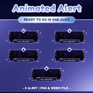 Cosmic Symphony Animated Stream Alert for Twitch,youtube, Kick ...