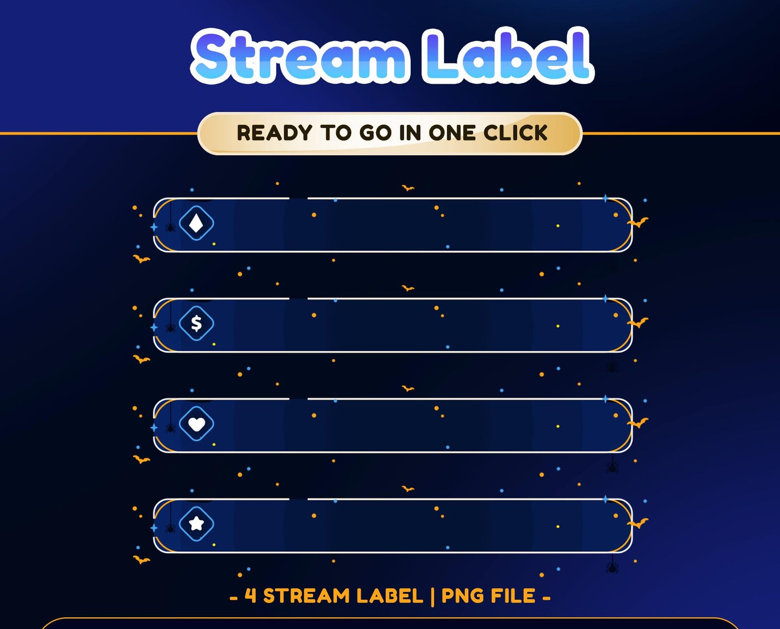 Creepy Midnight Animated Stream Pack for Twitch, Youtube, Halloween ...