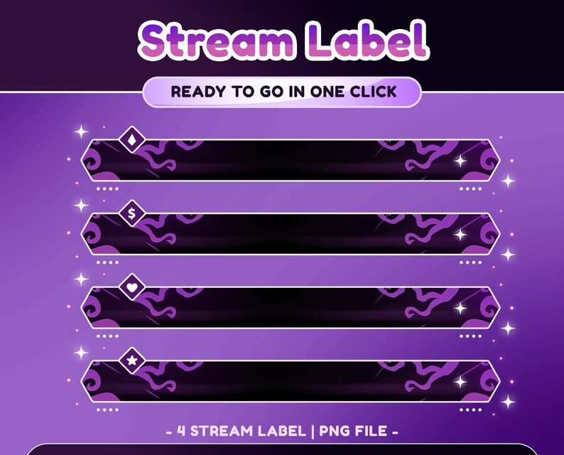Dark Arcane Animated Stream Pack for Twitch, Dark Purple, Gothic ...