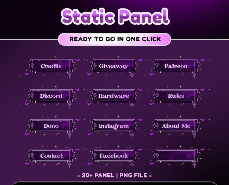 Shadowland Sanctuary Static Stream Panel for Twitch,youtube | Haunted ...