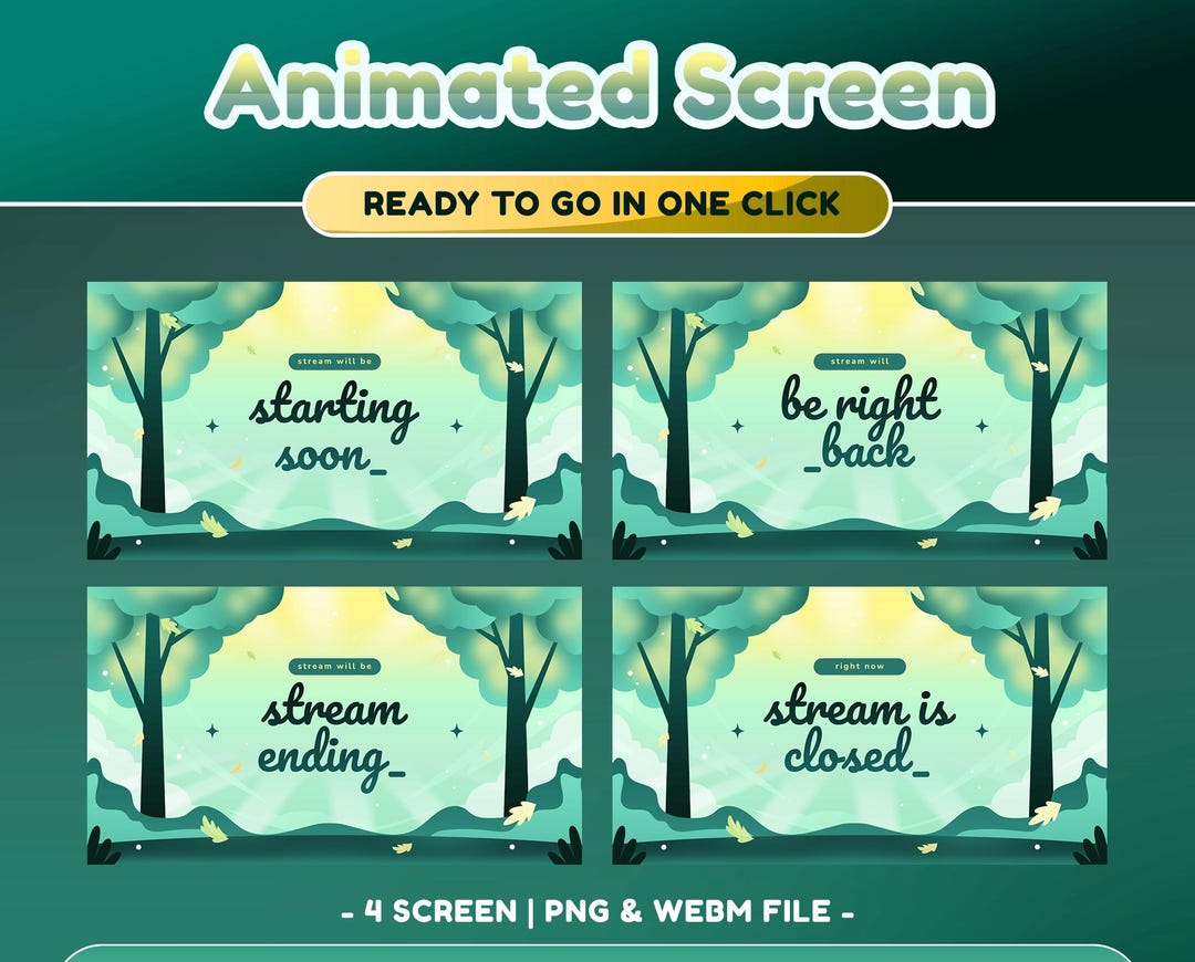 Morning Leaves Animated Stream Screen for Twitch, Youtube, Spring ...