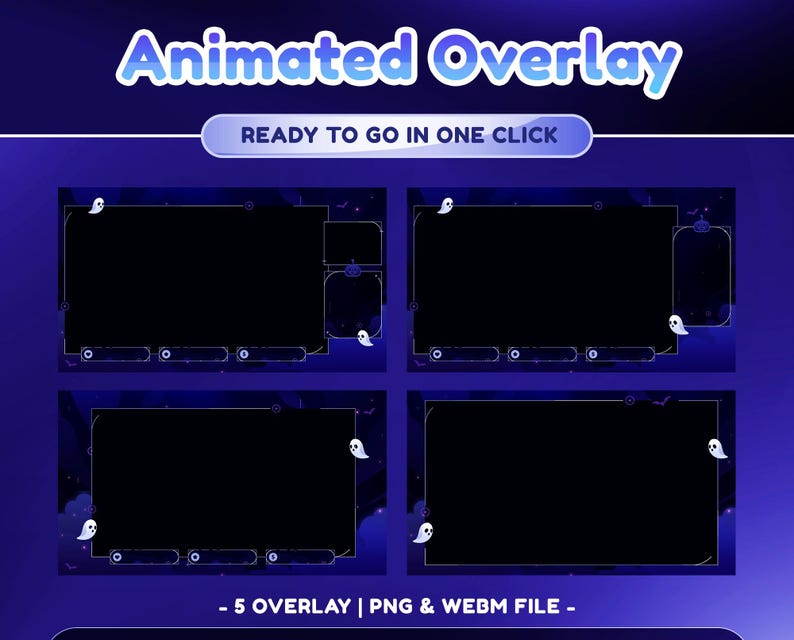 Ghostly Wings Animated Stream Pack for Twitch, Youtube, Twitch Overlay ...