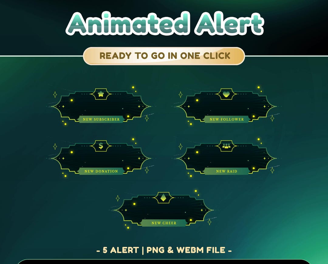 Celestial Esclipe Animated Stream Alert for Twitch, Youtube, Kick ...
