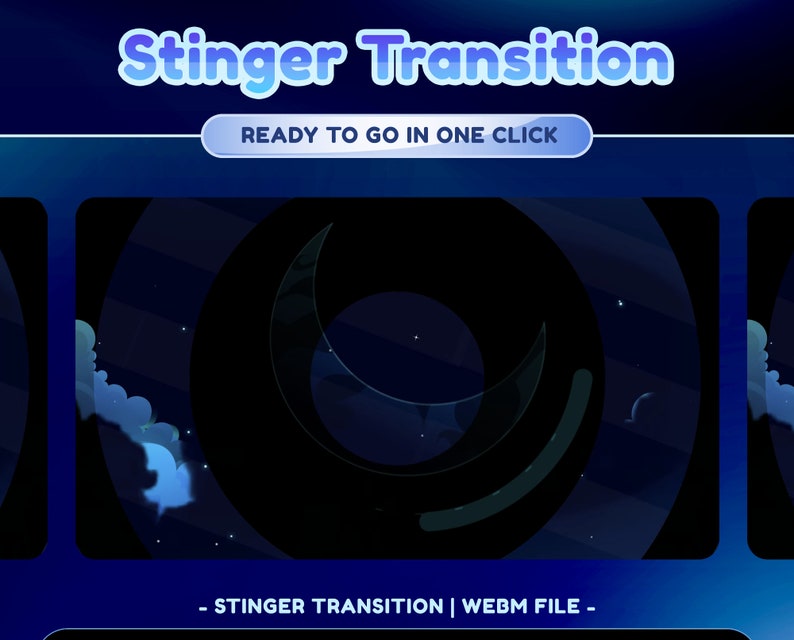 Lunar Serenity Animated Stinger Transition for Twitch, Youtube | Galaxy ...