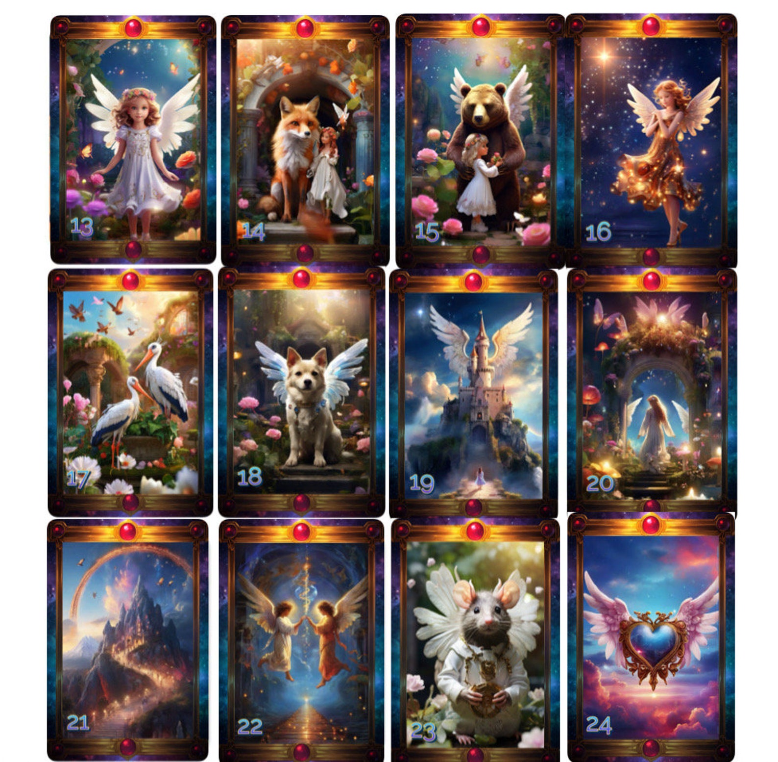 Printable Lenormand Oracle Deck, 36 PNG, Print at Home, Tarot Digital ...