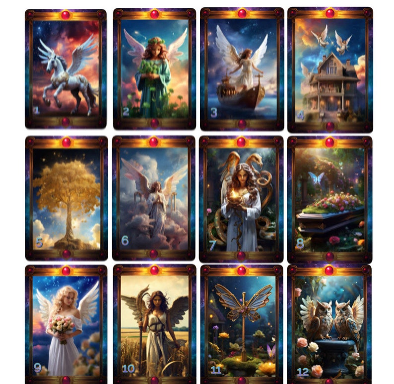 Printable Lenormand Oracle Deck, 36 PNG, Print at Home, Tarot Digital ...