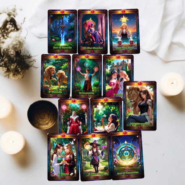 Printable Tarot Cards Deck High Resolution Complete Set Tarot Digital ...
