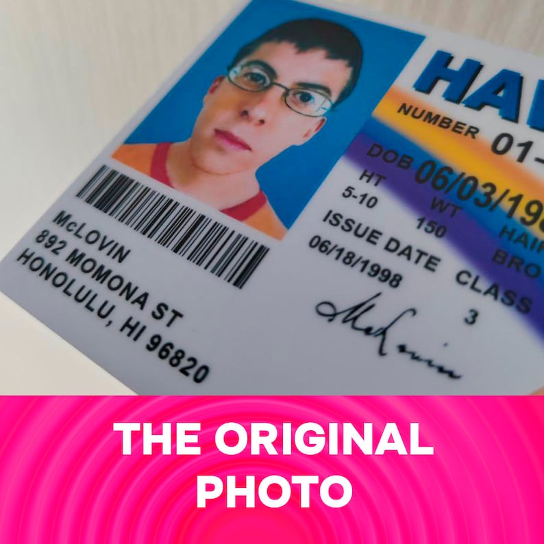 Driver License Mclovin From the Movie "superbad" 86х56 мм - Etsy