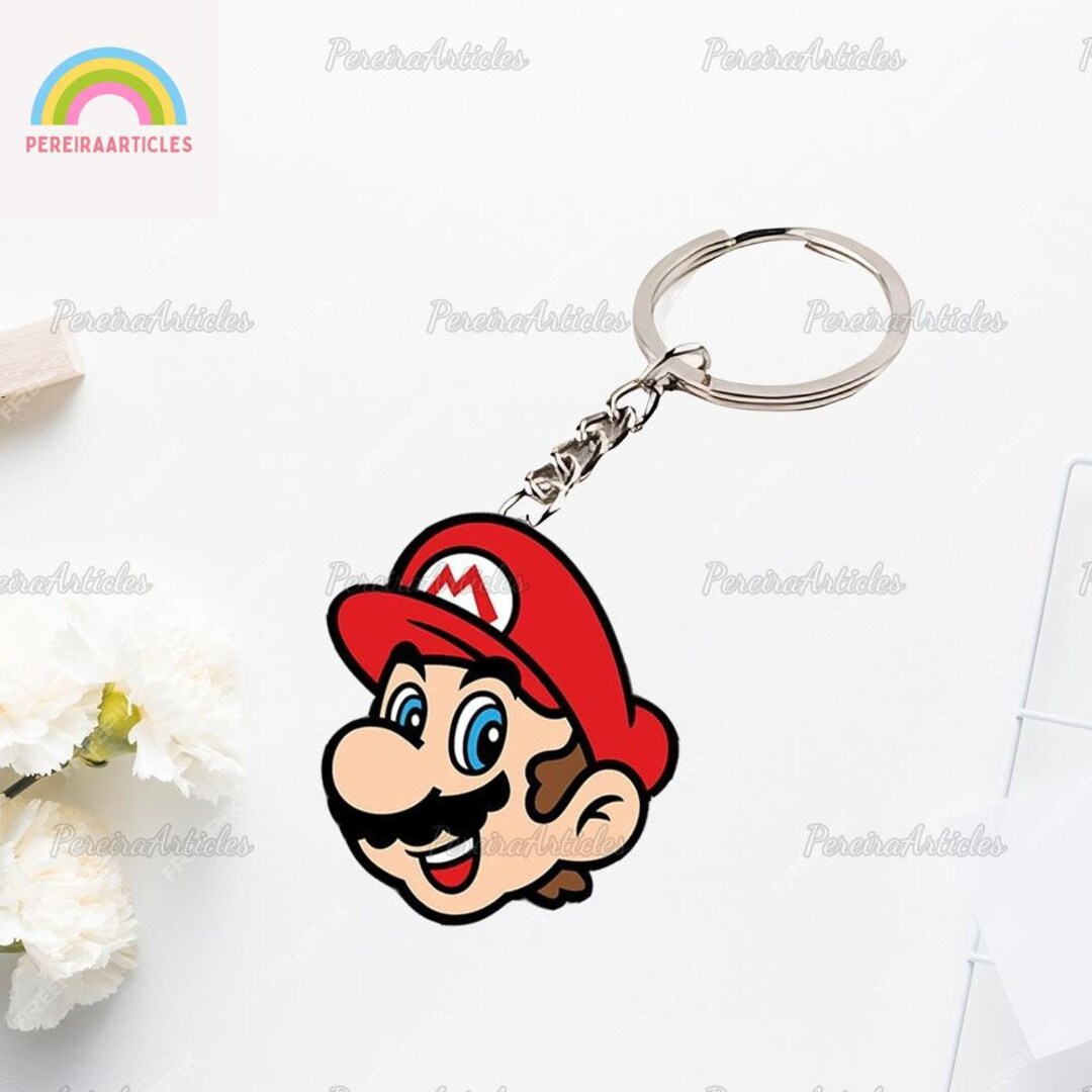Super Mario Keychain, Super Mario Keyring, Super Daddio Handmade ...