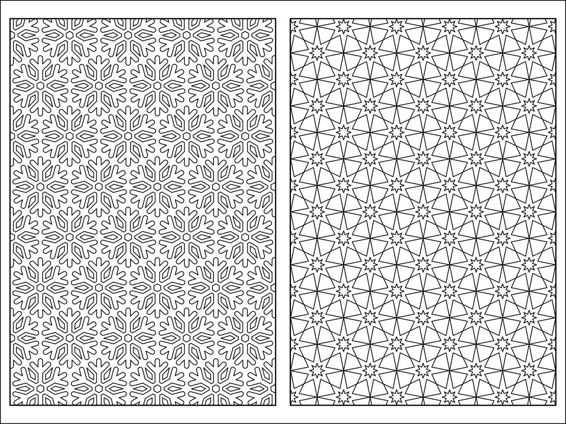 10 Festive Colouring Pages (vol 1) – Printable A4 and US Letter Formats ...