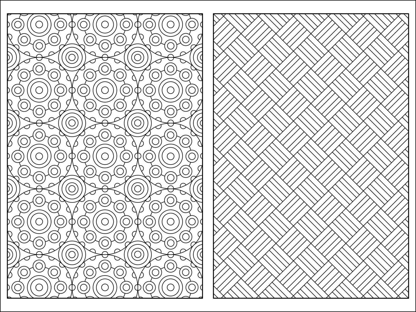 10 Geometric Patterns Printable Colouring Pages (volume 8) - A4 and US ...