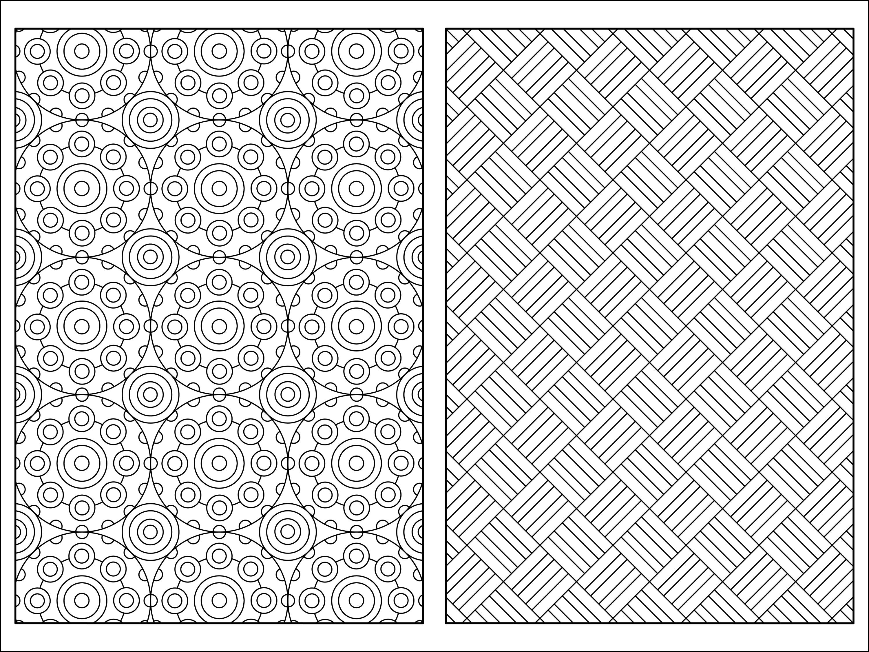 10 Geometric Patterns Printable Colouring Pages (volume 8) - A4 and US ...