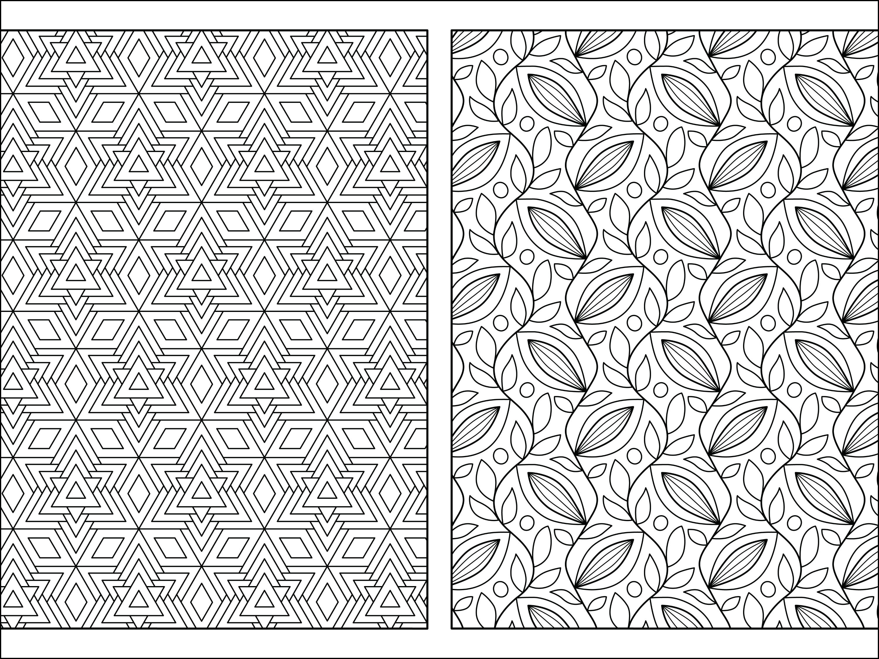 10 Geometric Patterns Printable Colouring Pages (volume 4) - A4 and US ...