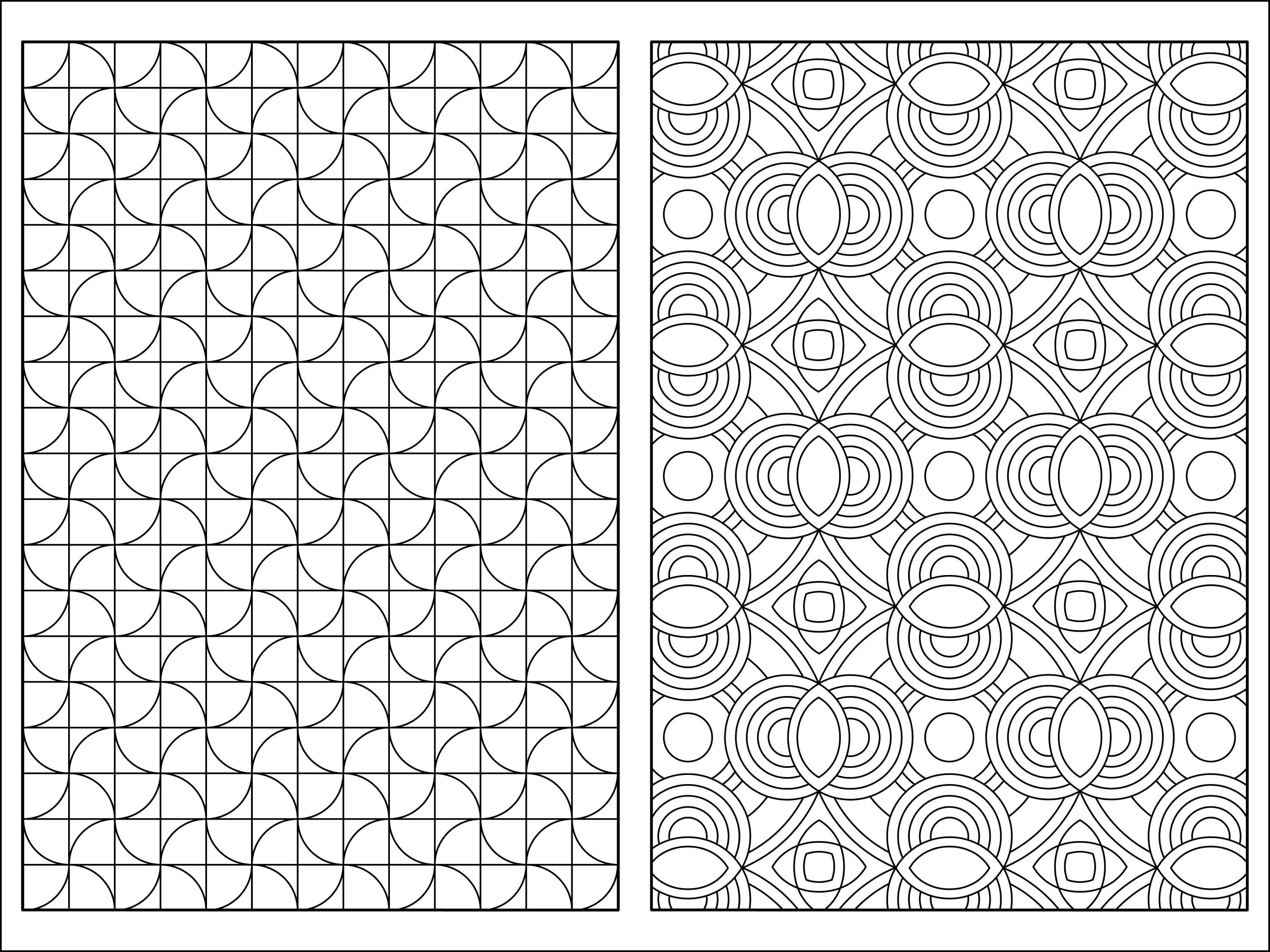 10 Geometric Patterns Printable Colouring Pages (volume 8) - A4 and US ...