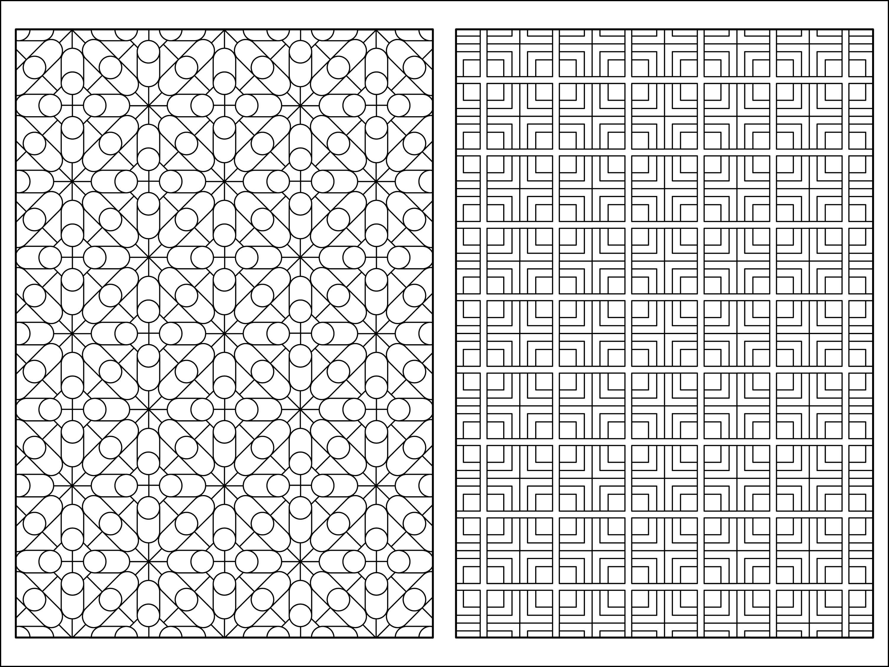 10 Geometric Patterns Printable Colouring Pages (volume 8) - A4 and US ...