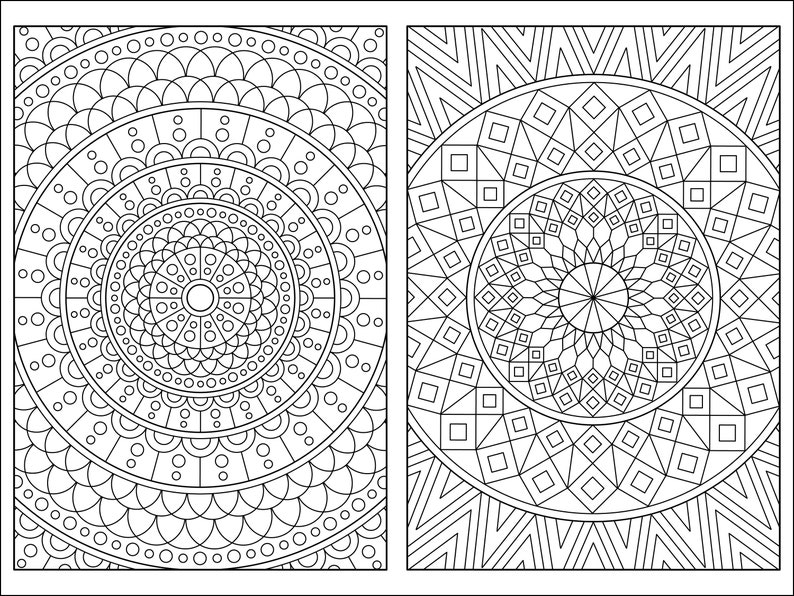 10 Modern Mandalas (vol 3) Printable Colouring Pages - A4 and US Letter ...