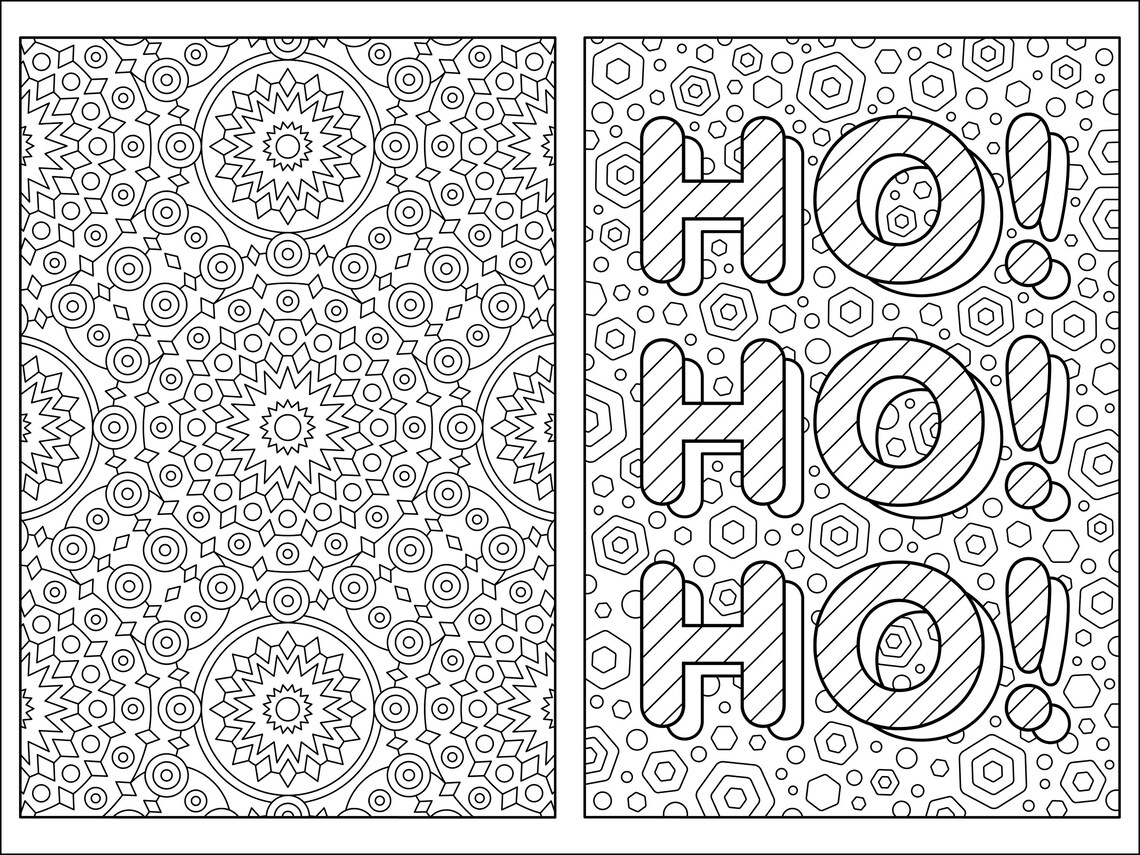 10 Festive Colouring Pages (vol 3) – Printable A4 and US Letter Formats ...
