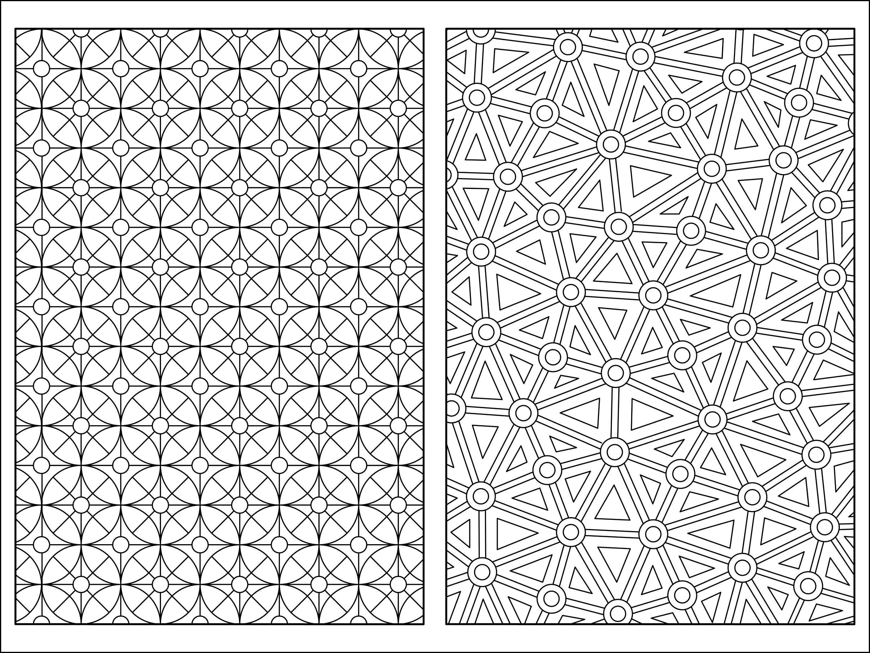 10 Geometric Patterns Printable Colouring Pages (volume 5) - A4 and US ...