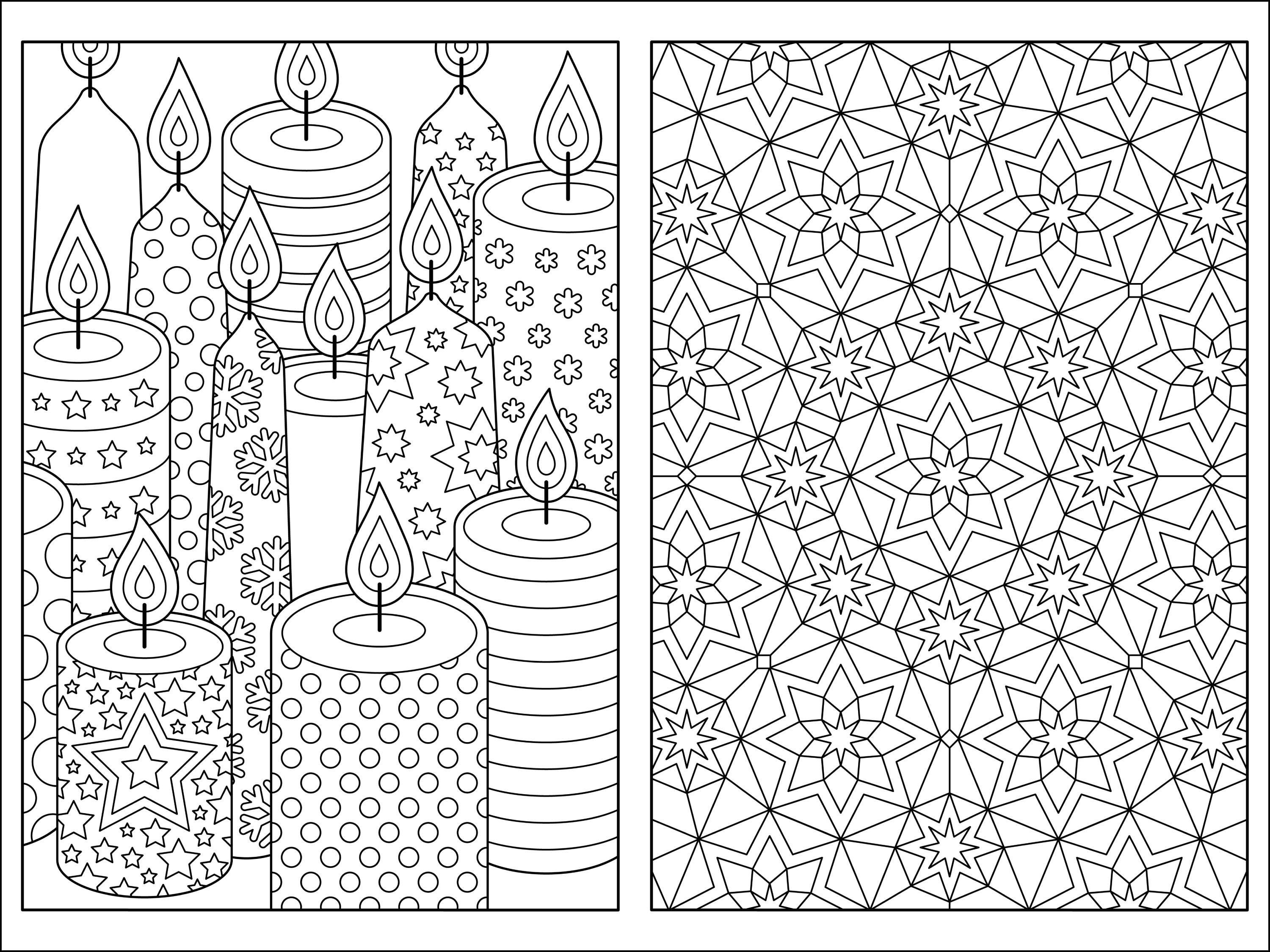 10 Festive Colouring Pages (vol 1) – Printable A4 and US Letter Formats ...