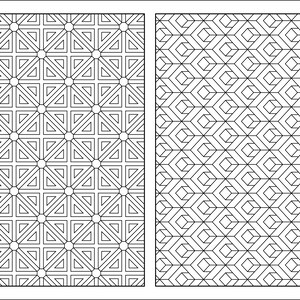 10 Geometric Patterns Printable Colouring Pages (volume 3) - A4 and US ...