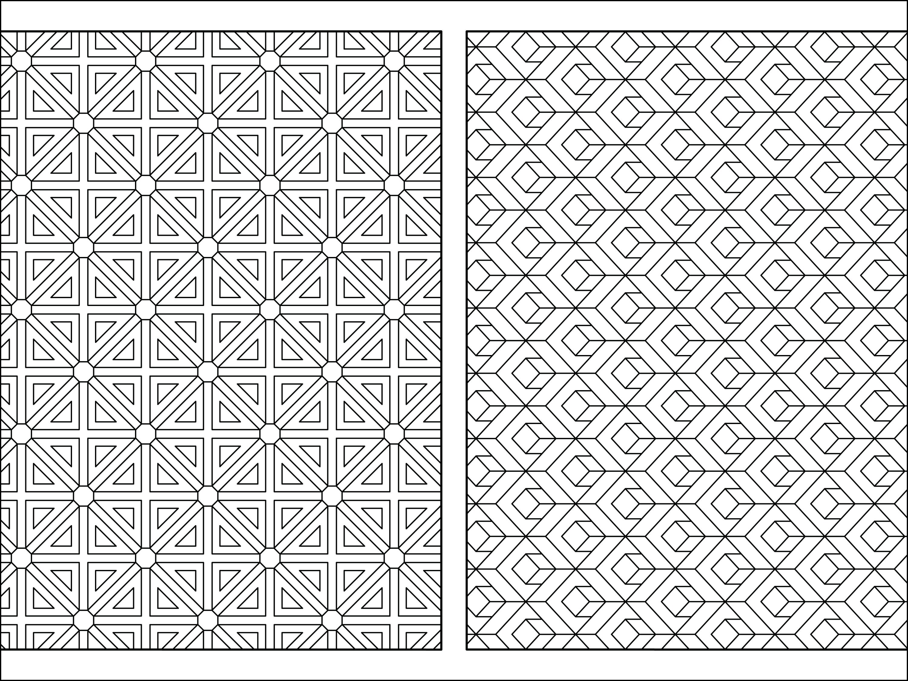 10 Geometric Patterns Printable Colouring Pages (volume 3) - A4 and US ...