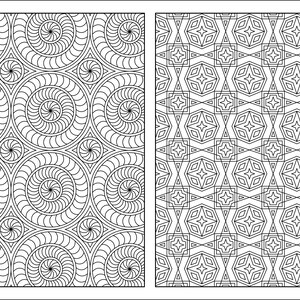 10 Geometric Patterns Printable Colouring Pages (volume 2) - A4 and US ...