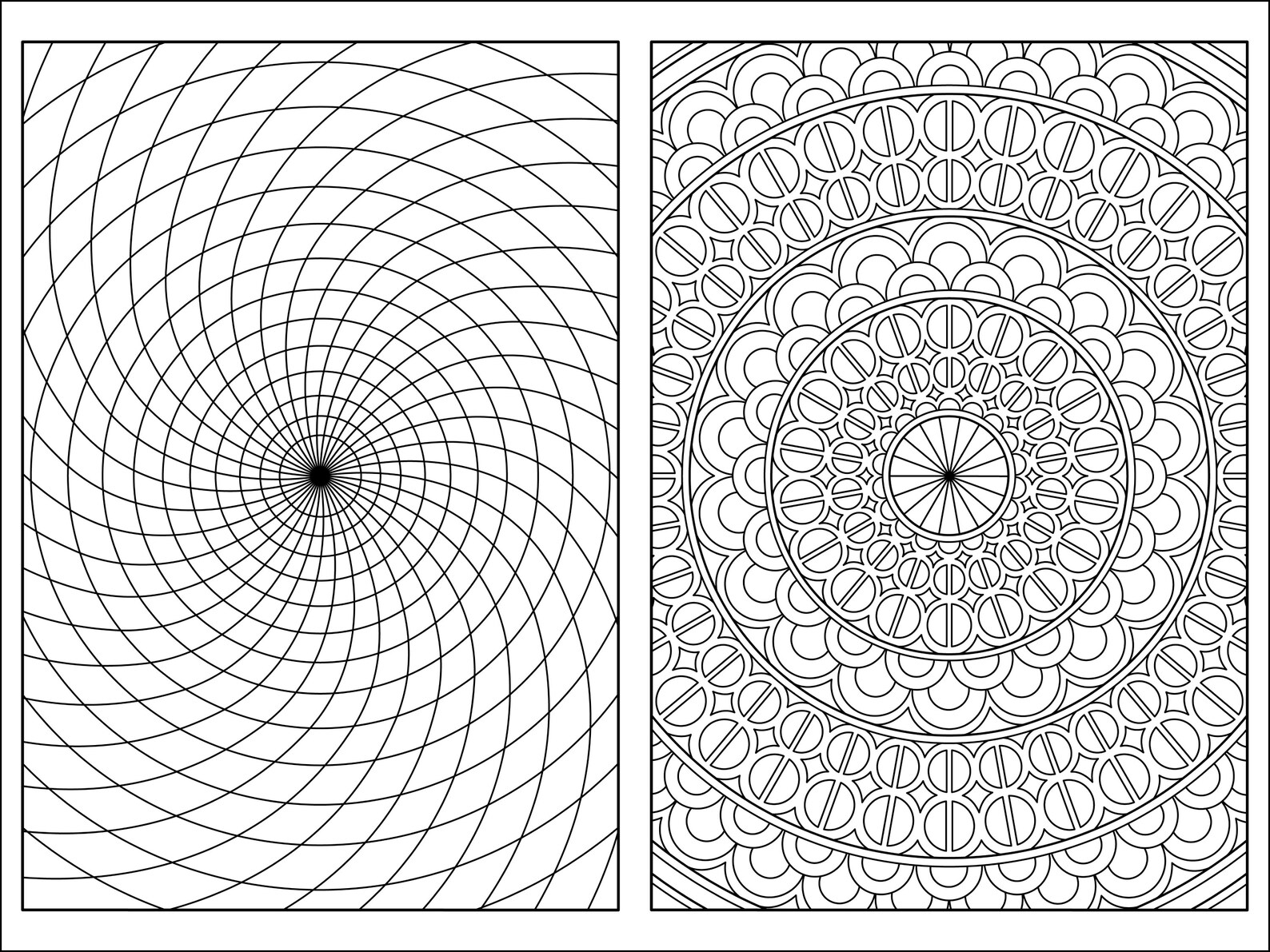 10 Modern Mandalas (vol 2) Printable Colouring Pages - A4 and US Letter ...